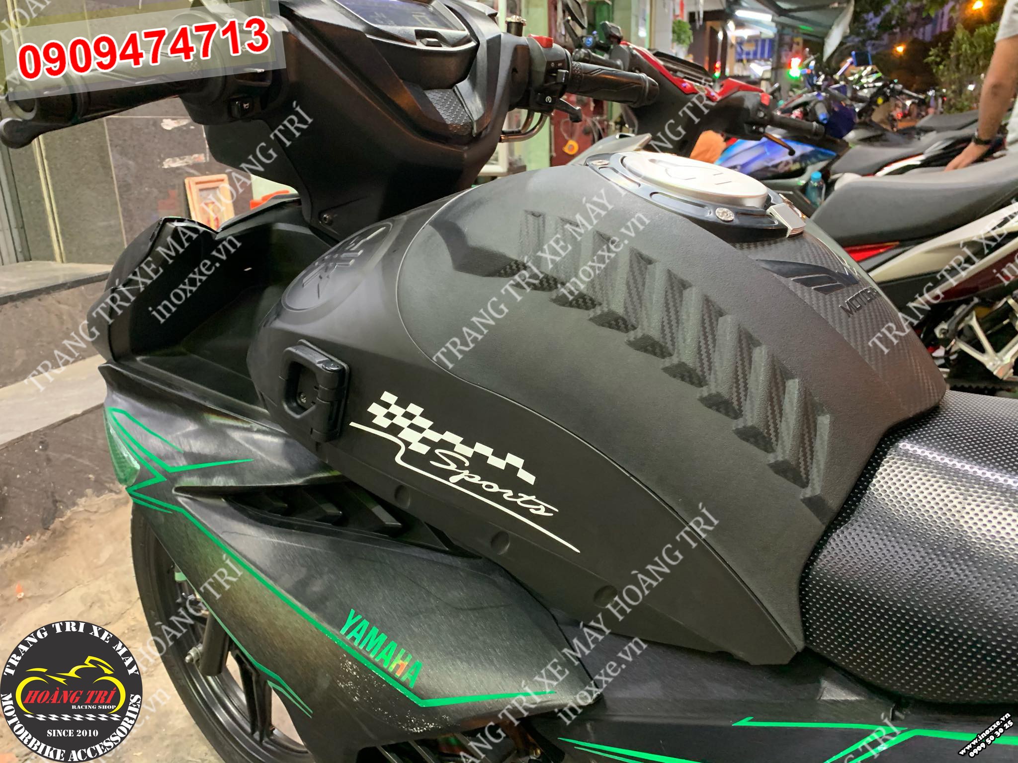 Thùng đựng đồ cho Exciter 150 kiểu bình xăng Moto