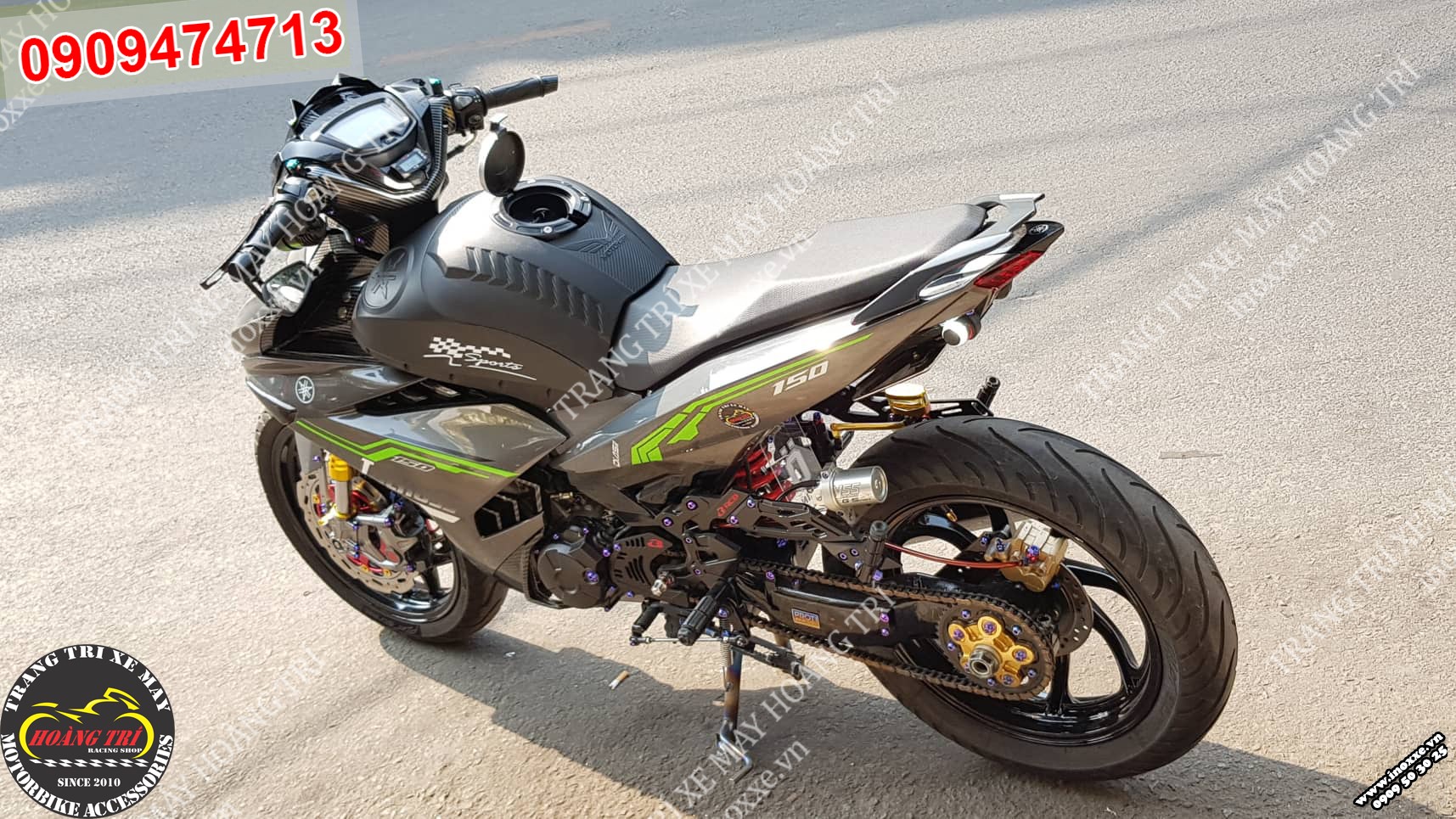 Thùng đựng đồ cho Exciter 150 kiểu bình xăng Moto