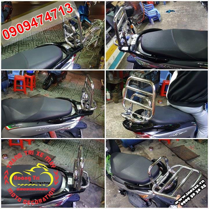 Baga tựa lưng sau Vespa độ cho SH Mode